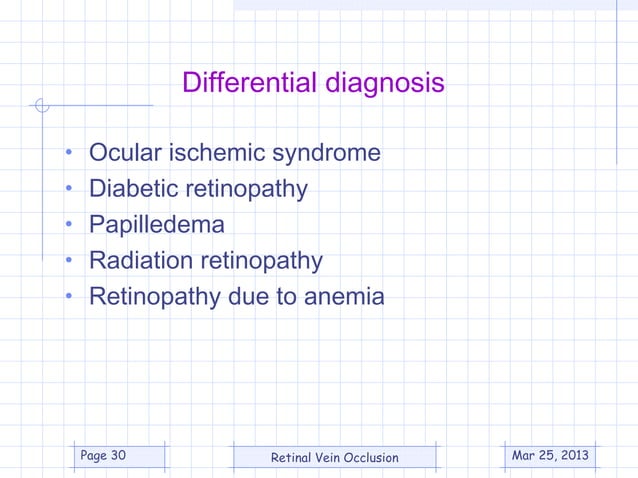 Central Retinal Vein Occlsion (CRVO) | PPT | Eye and Vision Conditions ...