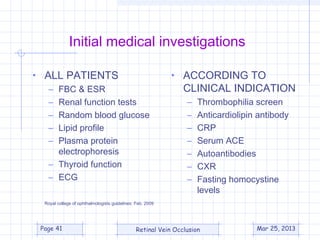 Central Retinal Vein Occlsion (CRVO) | PPT