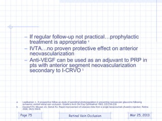 Central Retinal Vein Occlsion (CRVO) | PPT