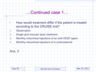 Central Retinal Vein Occlsion (CRVO) | PPT