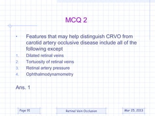 Central Retinal Vein Occlsion (CRVO) | PPT