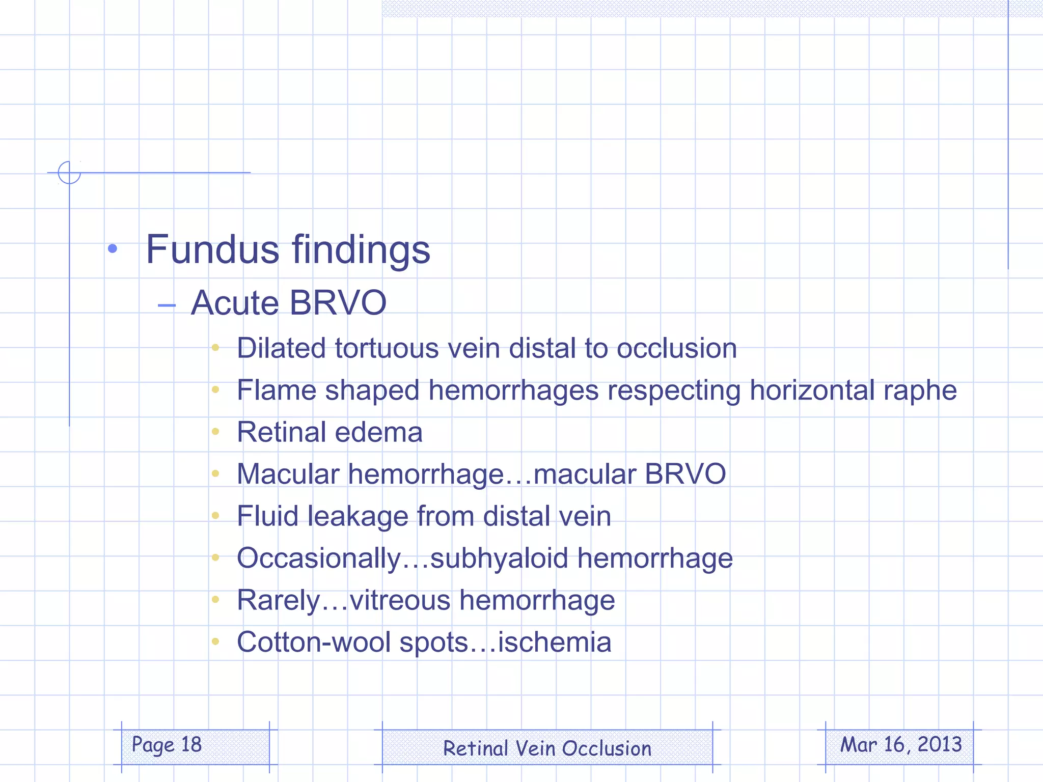 Branch Retinal Vein Occlsion (BRVO) | PPT