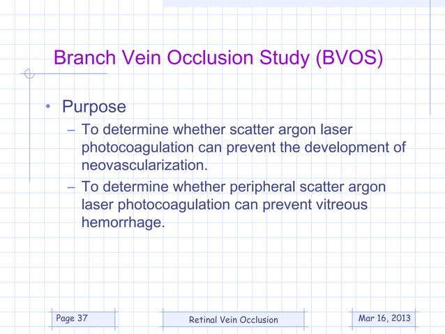 Branch Retinal Vein Occlsion (BRVO) | PPT | Eye and Vision Conditions ...