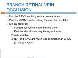 Ophthalmic eye Retinal vein occlusion.pptx