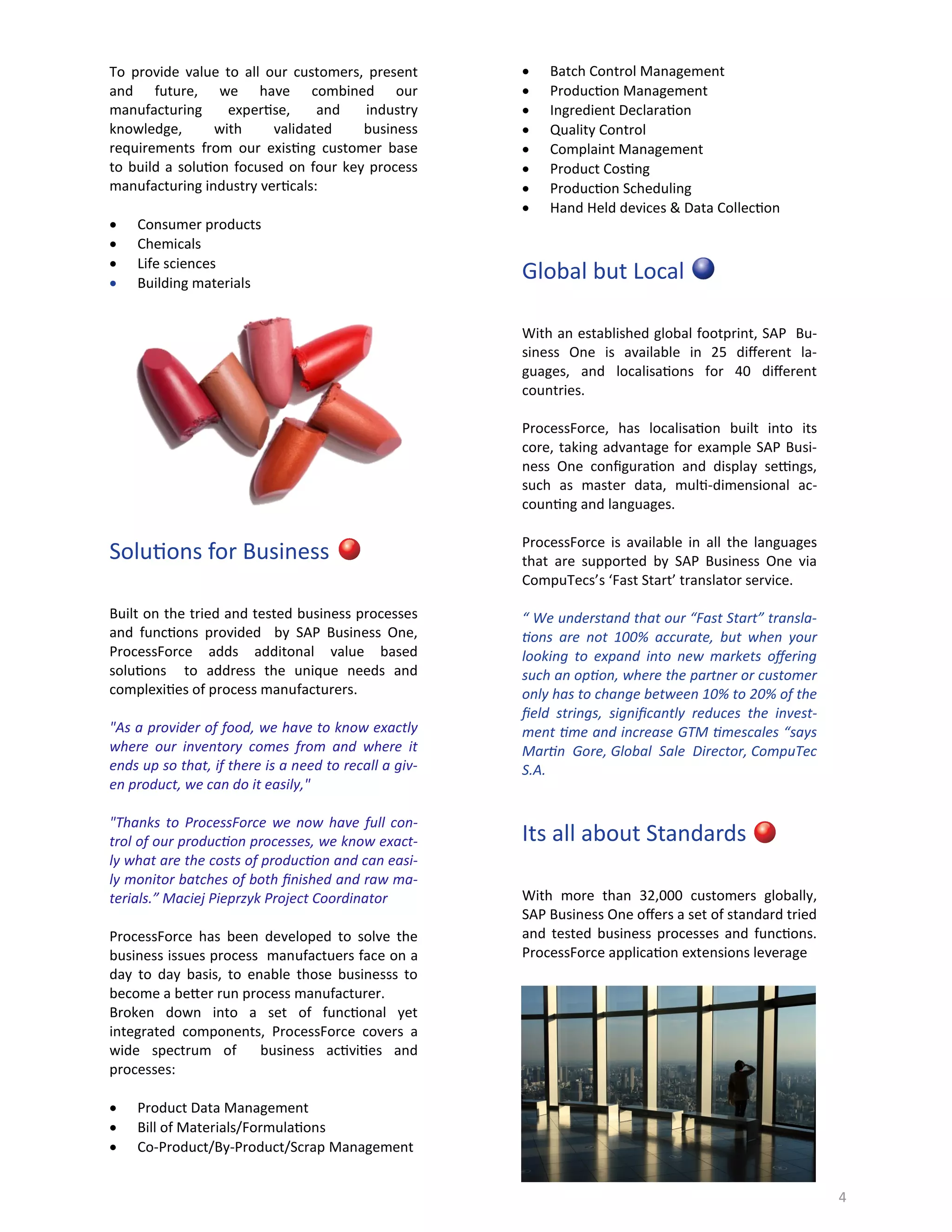 SAP Business One with ProcessForce - BeOne Solution | PDF