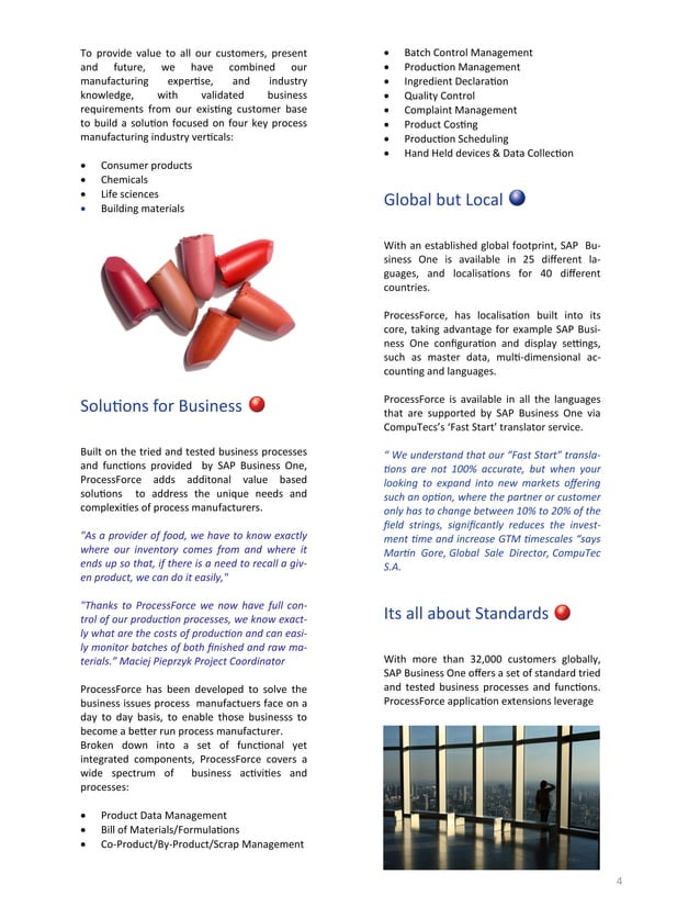 SAP Business One with ProcessForce - BeOne Solution | PDF