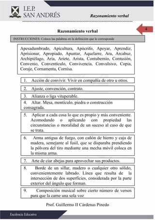 Rv palabras con su significado | DOC