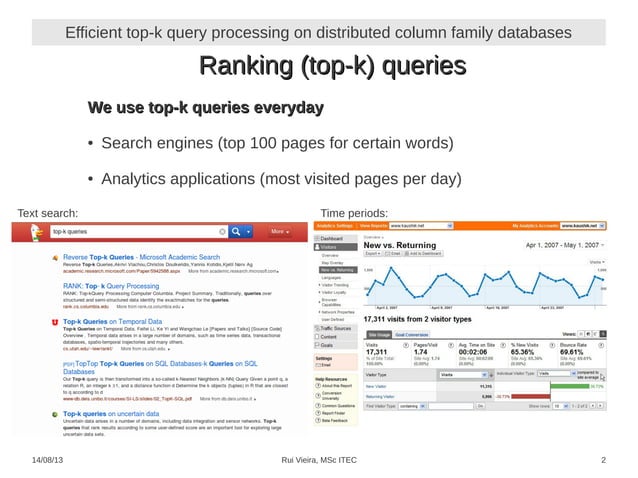 Efficient top-k queries processing in column-family distributed databases | PDF | Databases ...