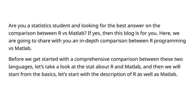 R vs Matlab: Which One Is More Powerful? | PPT