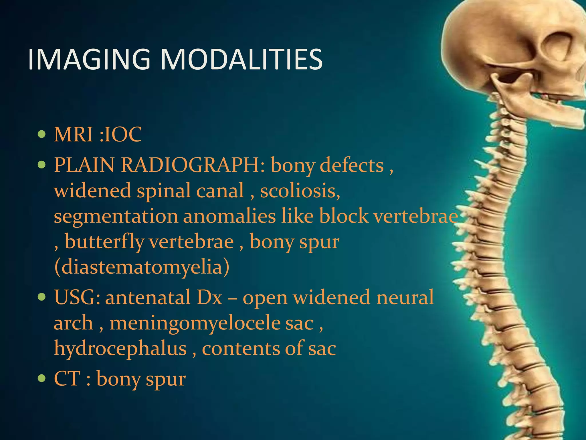 Congenital Anomalies Of Spine And Spinal Cord | PPTX