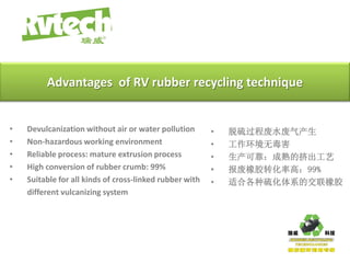 Rvtech rubber recycling technique-Extruder process | PDF