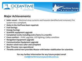 RV Thuwal - Refit project overview by Maritime Survey Australia | PPTX