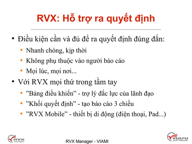 Phần mềm quản lý ERP & RVX cho doanh nghiệp | PPT