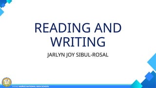 Reading and Writing Skills PowerPoint Presentation | PPTX