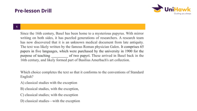 The Digital SAT - Boundaries (Punctuation) | PPT