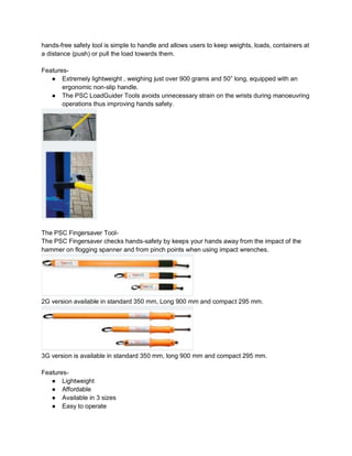PSC Hands Free Safety Tools: Caught- Between Injuries | PDF