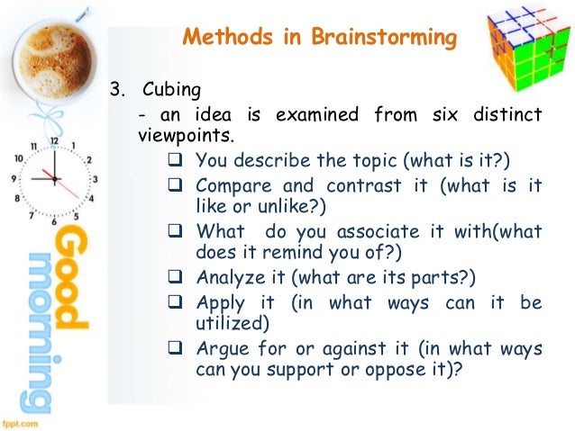 Selecting and Organizing Information - Brainstorming