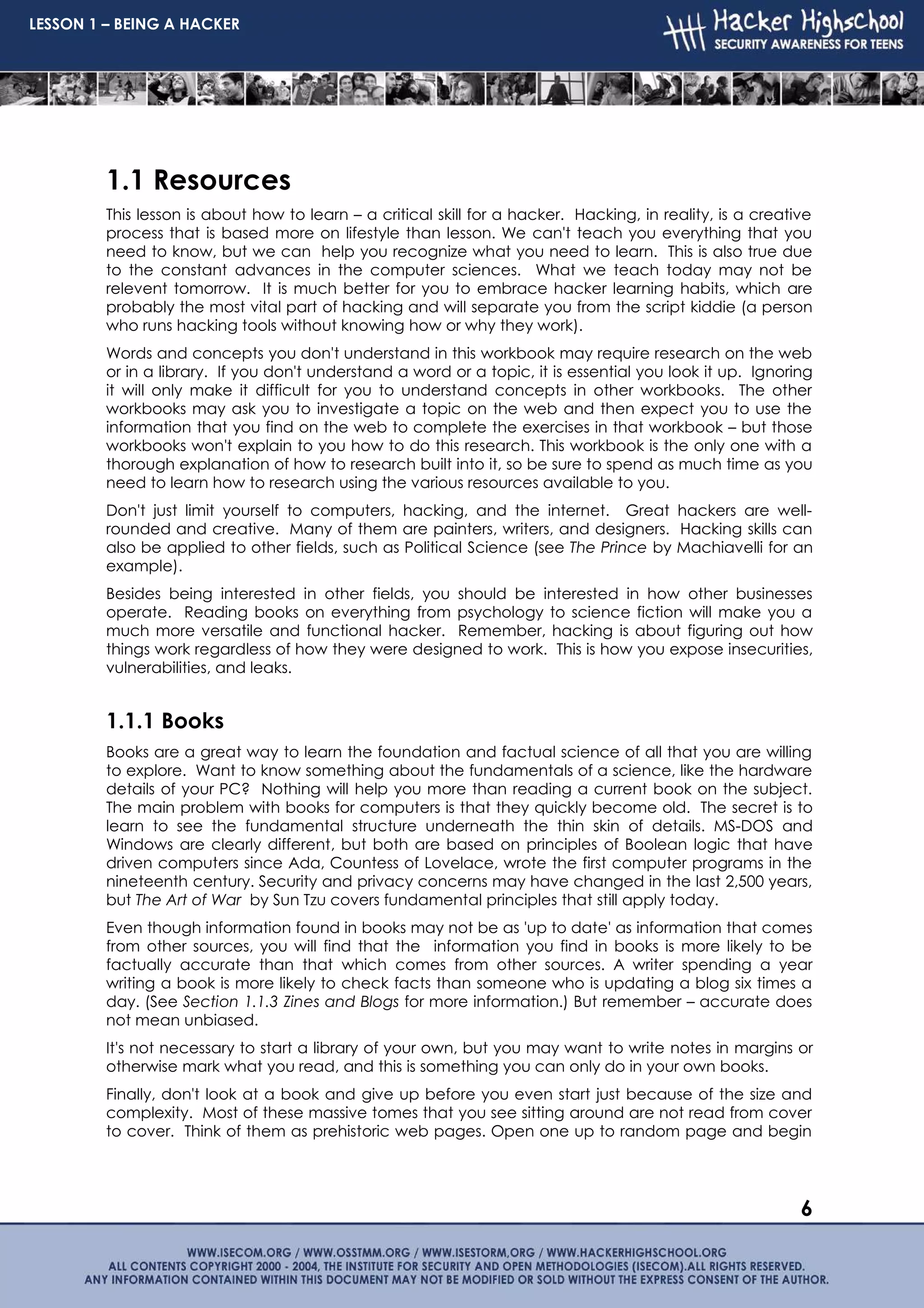 Hacker High School-Book 01- being_a_hacker | PDF