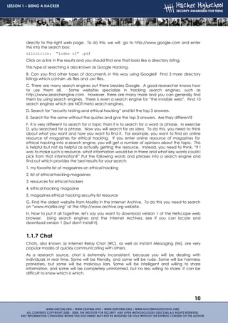 Hacker High School-Book 01- being_a_hacker | PDF