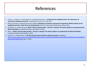 RWA Credit Risk Floors | PPTX | Stocks and Bonds | Personal Investing