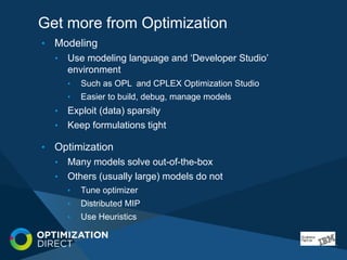 Solving Large Scale Optimization Problems using CPLEX Optimization Studio | PPTX
