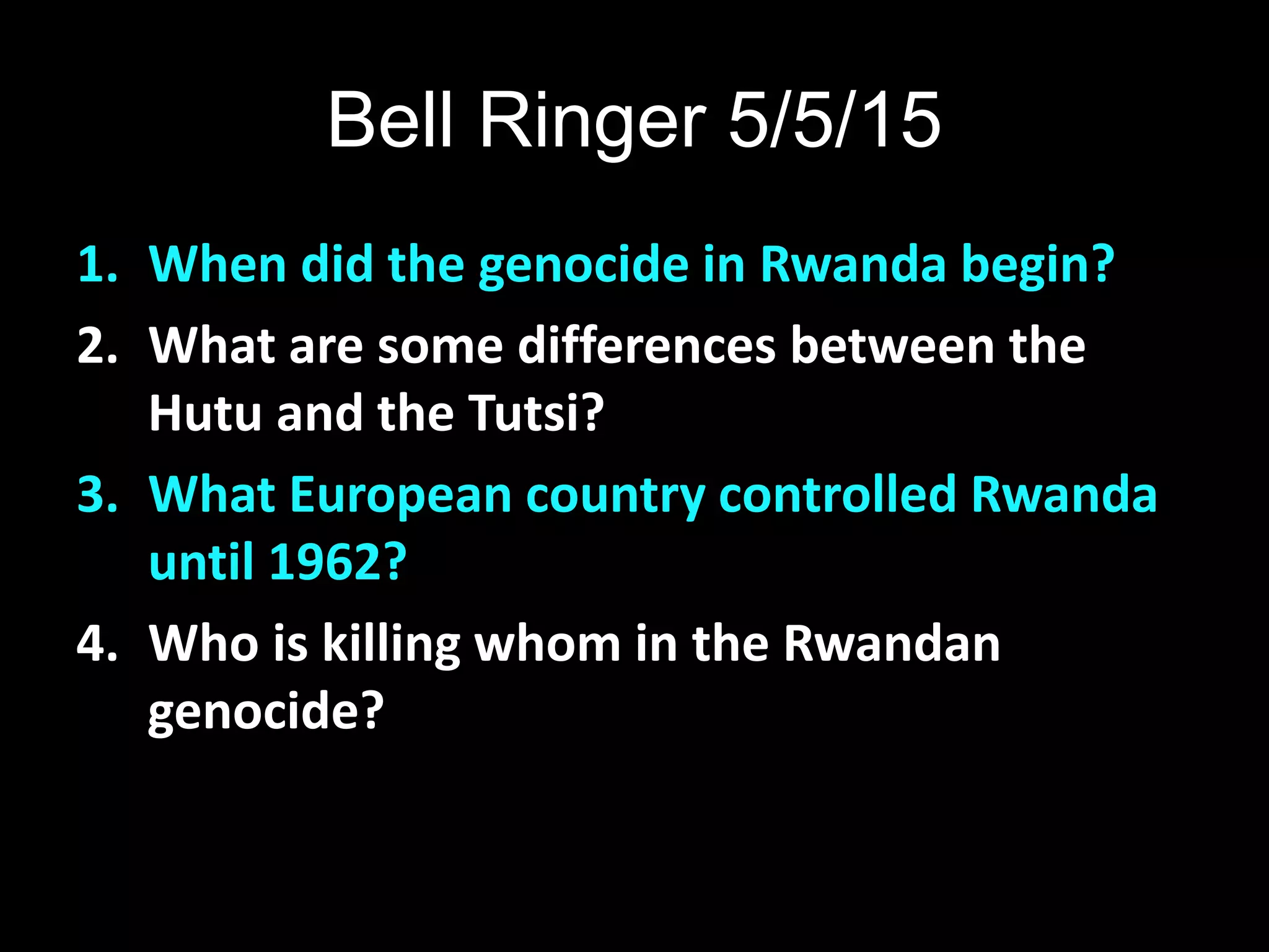 Rwandan Genocide | PPT