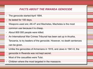 Rwandan Genocide Facts