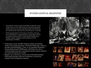 RWANDA GENOCIDE: HOW IT SHAPED A COUNTRY | PPTX