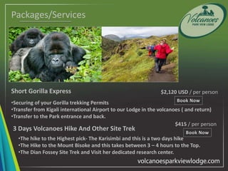 Rwanda gorilla tours | volcanoesparkviewlodge | PDF