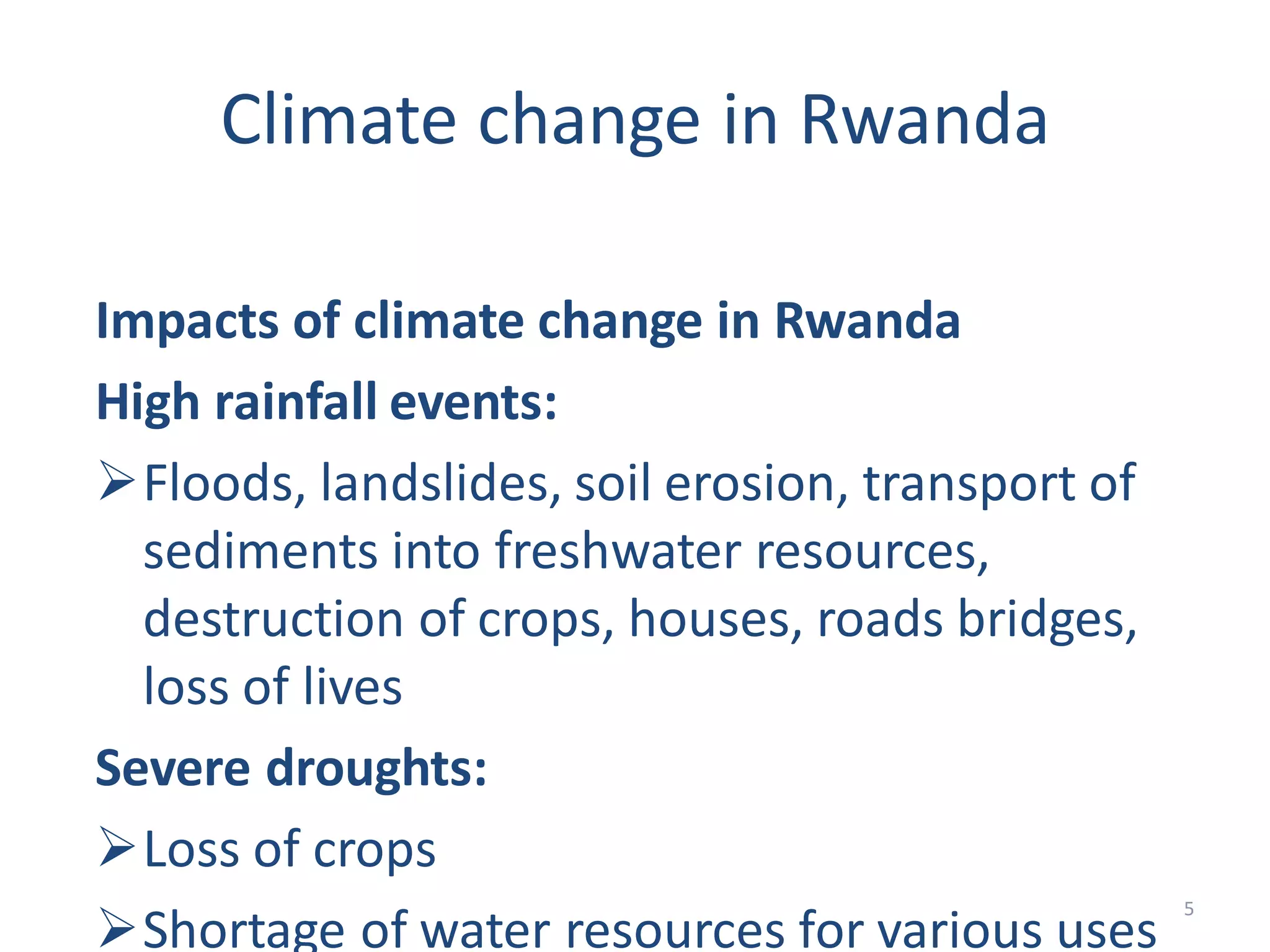 Rwanda NAP Climate Change Adaptation Experiences | PDF | Environmental ...