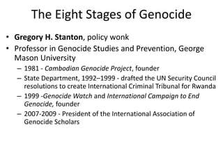 The Rwandan Genocide and the Eight Stages of Genocide | PPTX