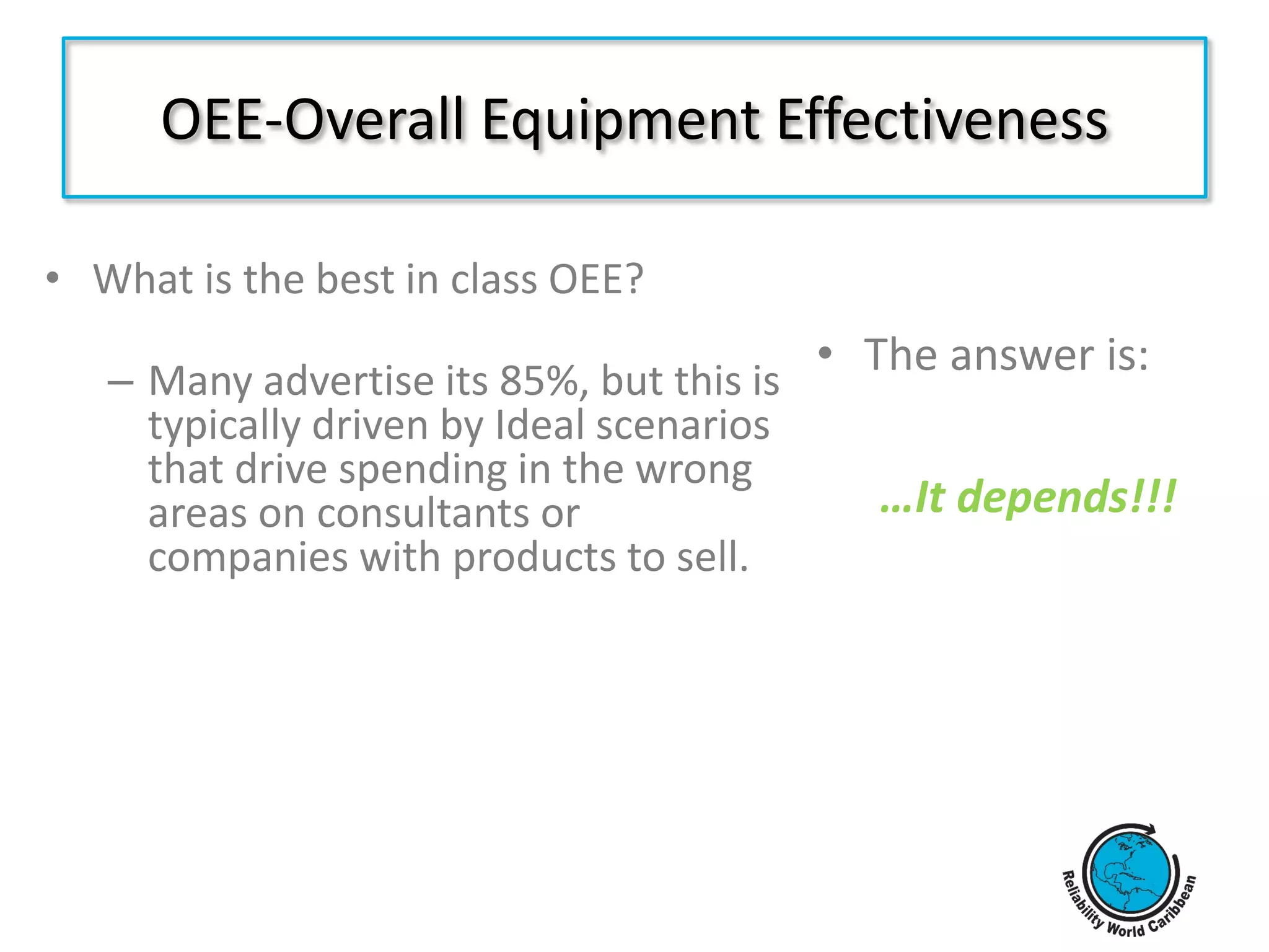 OEE - One Metric to Rule them All | PDF