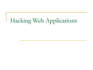 Hack applications | PPT