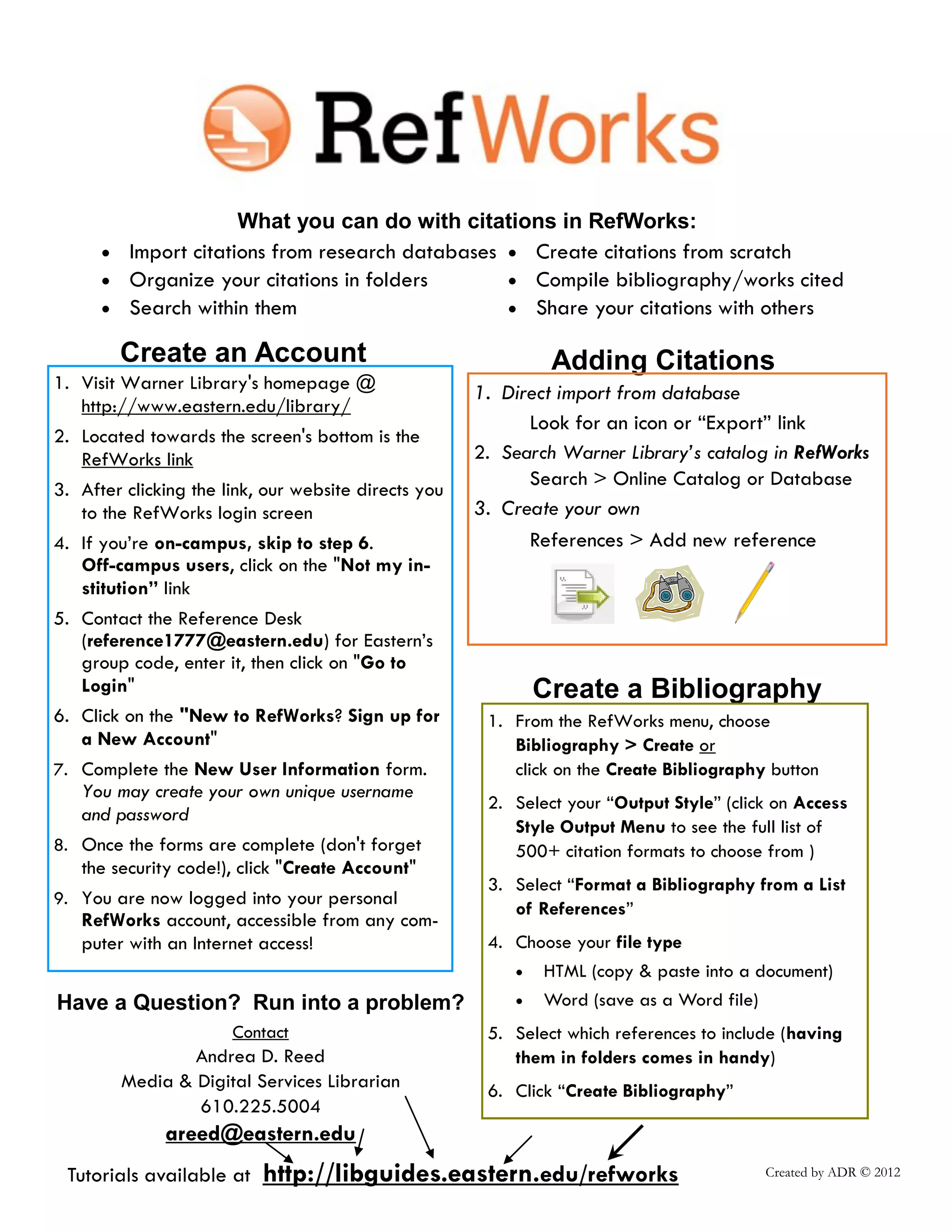How to Create a RefWorks Account | PDF