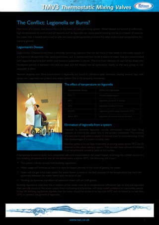 TMV3 Thermostatic Mixing Valves - Reliance Water Controls Brochure | PDF