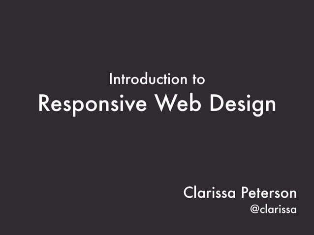 Introduction to Responsive Web Design | PDF | Web Design and HTML | Internet