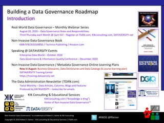 RWDG Slides: Building a Data Governance Roadmap | PDF