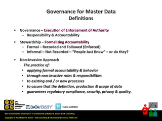 Real-World Data Governance Webinar: Governance for Master Data | PPT