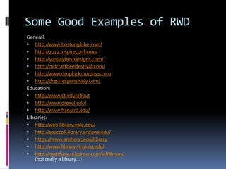 Responsive Web Design & the Library | PPT