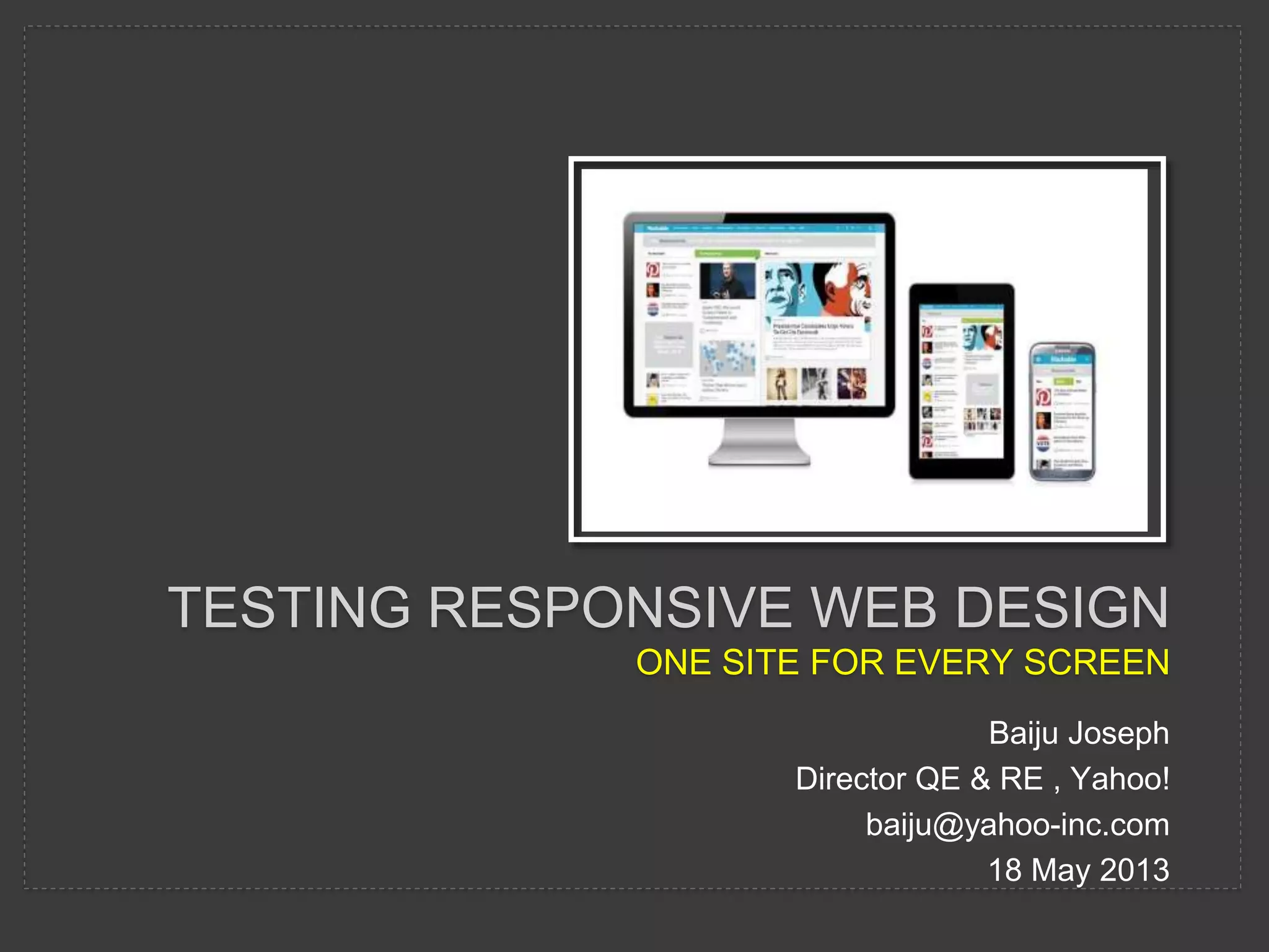 Testing – responsive web design | PPT