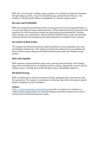 RWE Financial Performance: A Comprehensive Overview | PDF