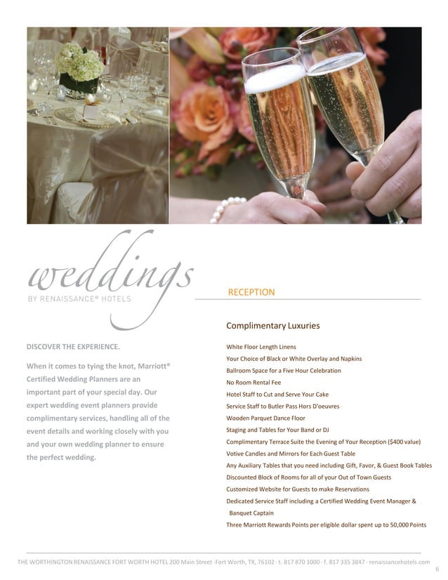 Renaissance Fort Worth Catering Menu 2014 | PDF