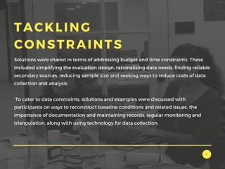 Real World Evaluation - Monitoring & Evaluation | PDF