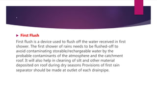 DETAILS OF RAIN WATER HARVESTING | PPT