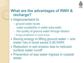 Rain Water Harvesting in Rural Area | PPTX