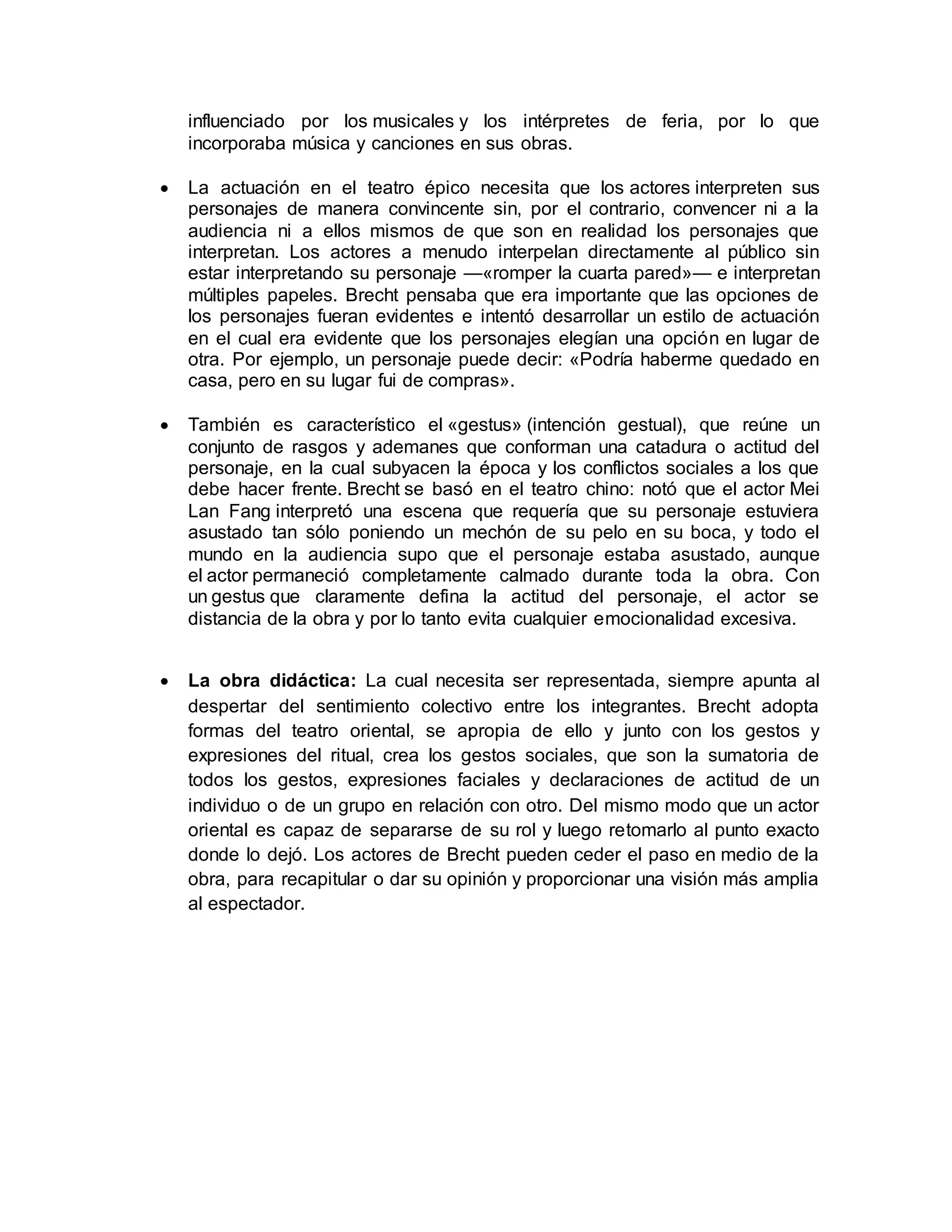 Teatro épico | DOCX | Musicals | Genres