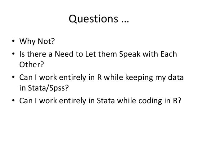 How to Use R with Other Statistical Software