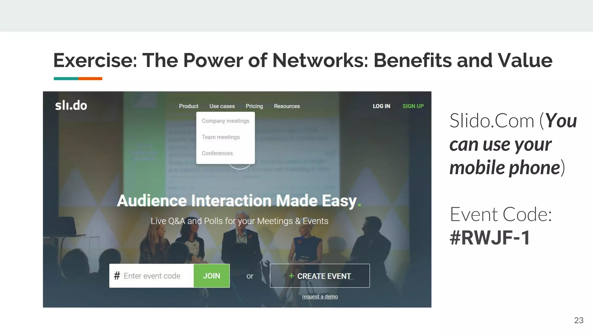 RWJF Basic Network Training | PPT