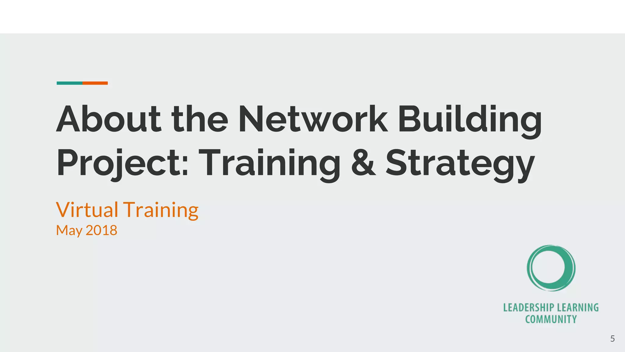 RWJF Basic Network Training | PPT
