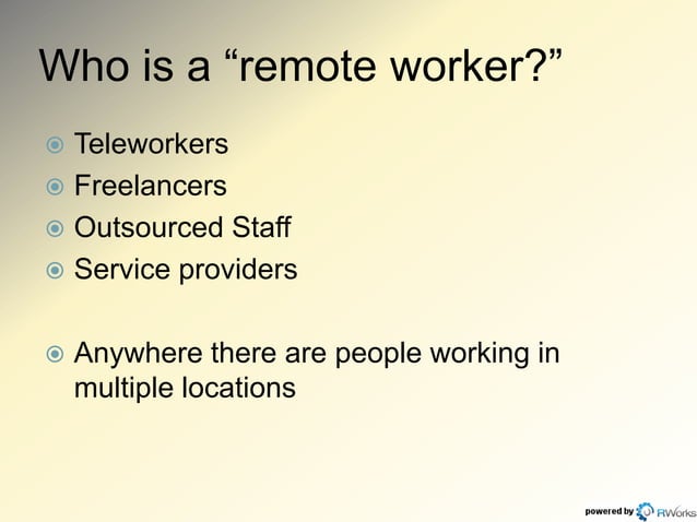 RWorks Management Information | PPTX